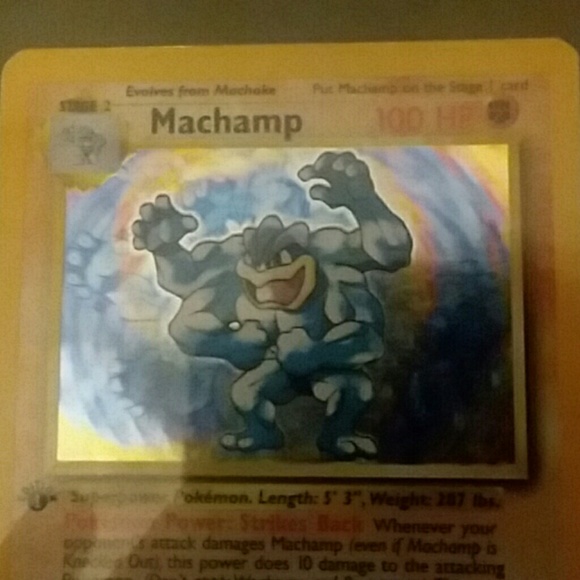 Pokemon | Other | St Edition Machamp Pokemon Miss Print | Poshmark